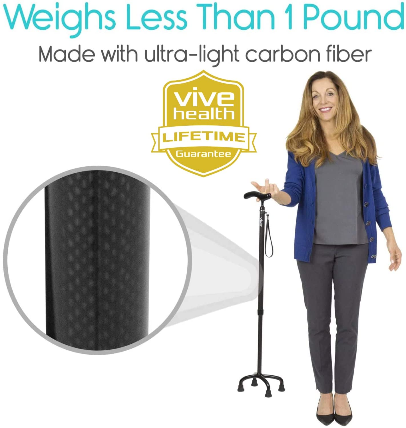 Carbon Fiber Quad Cane – Genesis Healthcare Products Inc