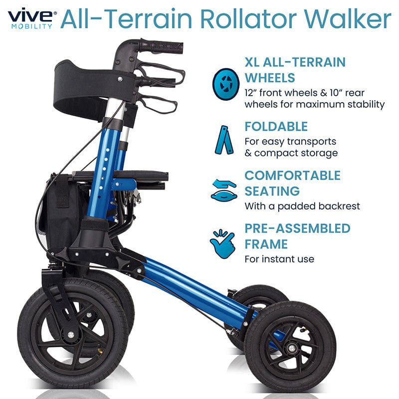 All Terrain Rollator | Rollator Walker with Seat | Genesis Medical Supply